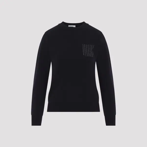 Peserico Pesericco Crew Neck Fine Knit Sweater - Blue