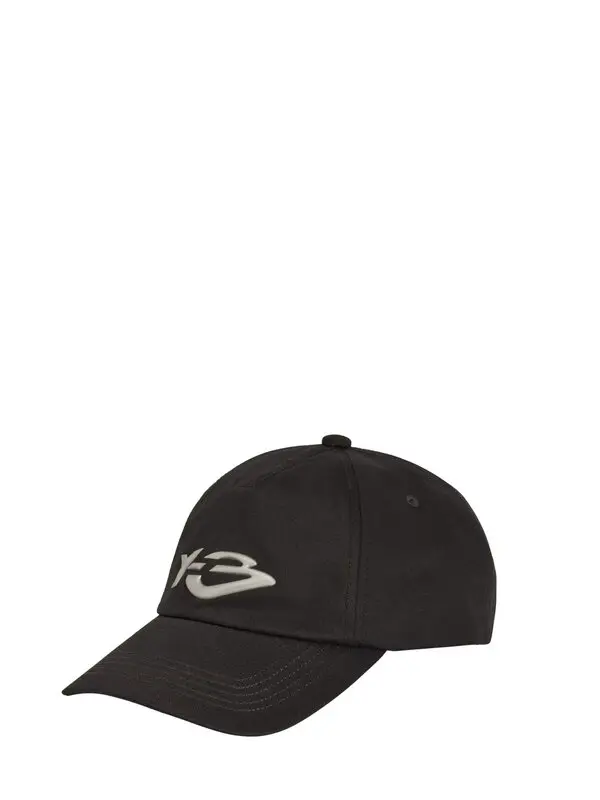 Y3 Cotton Baseball Cap - Black