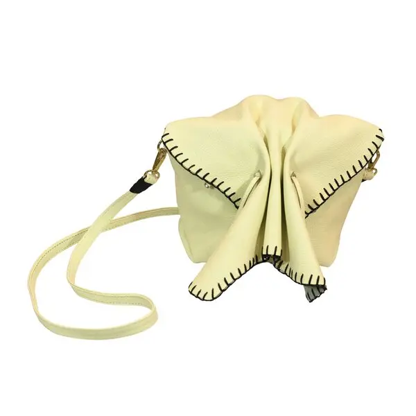Carlos Falchi Butterfly Leather Bag Lemon