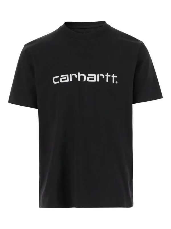 Carhartt Work In Progress Logo Cotton T-shirt - Black
