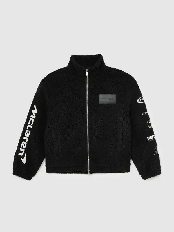 REISS X Mclaren Racing Logo Fleece Jacket - Black