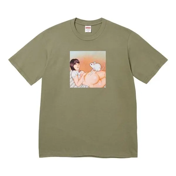Supreme Mouse T-shirt - Light Olive