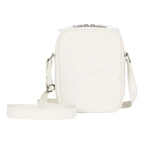 Supreme X Nike Leather Shoulder Bag Ss25 Snakeskin - White