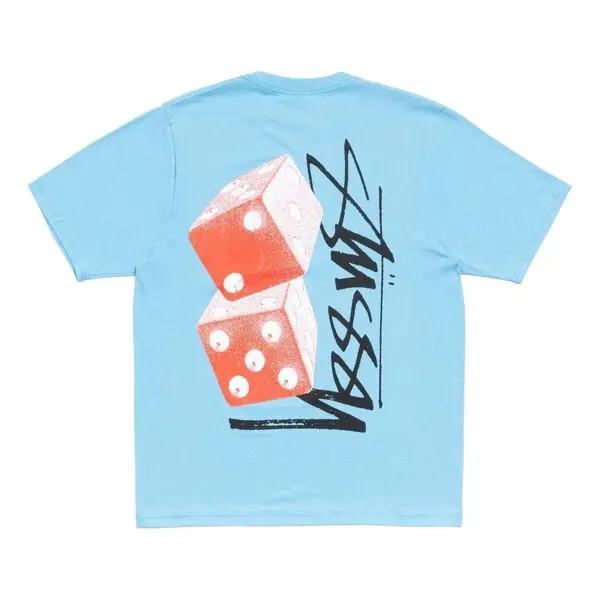 StÜssy Tall Dice T-shirt - Sky Blue