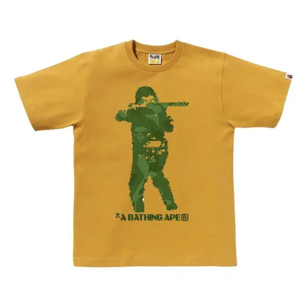 A BATHING APE Bitmap Soldier Tee - Yellow