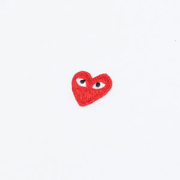 Play Comme Des Garcon Ss25 Small Heart Long-sleeve T-shirt - White
