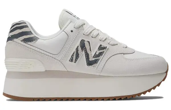 NEW BALANCE 574+ Platform Sneakers - White/beige