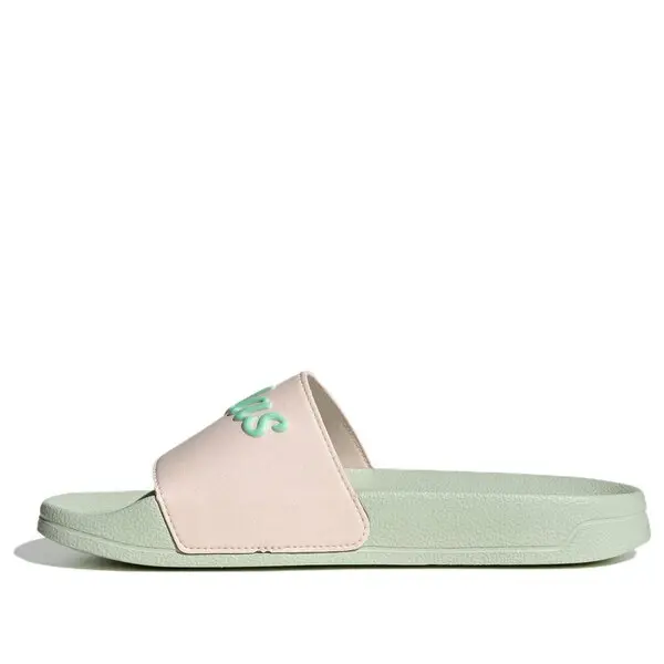 Adidas Adilette Shower Slides - Pink/green