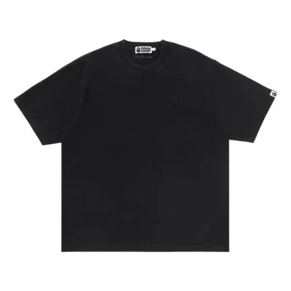 A BATHING APE Garment Dye One Point Relaxed Fit T-shirt - Black