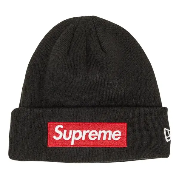 Supreme X New Era Box Logo Beanie - Black