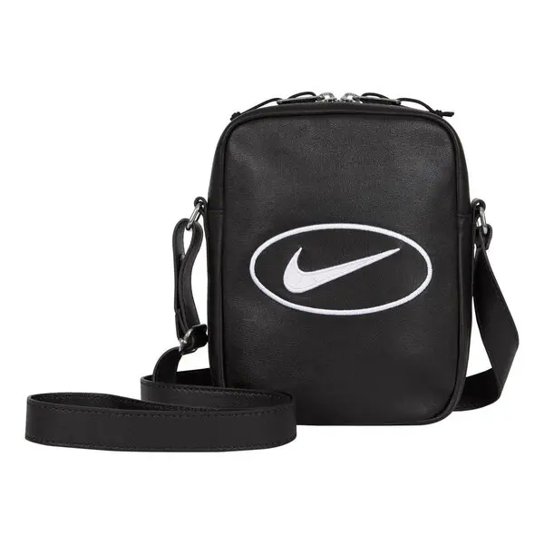 Supreme X Nike Leather Shoulder Bag Ss25 - Black