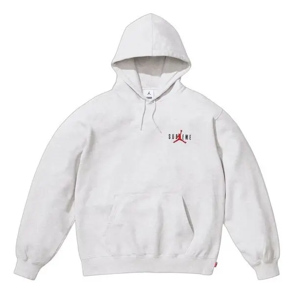 Supreme X Air Jordan Hooded Sweatshirt - Ash Grey