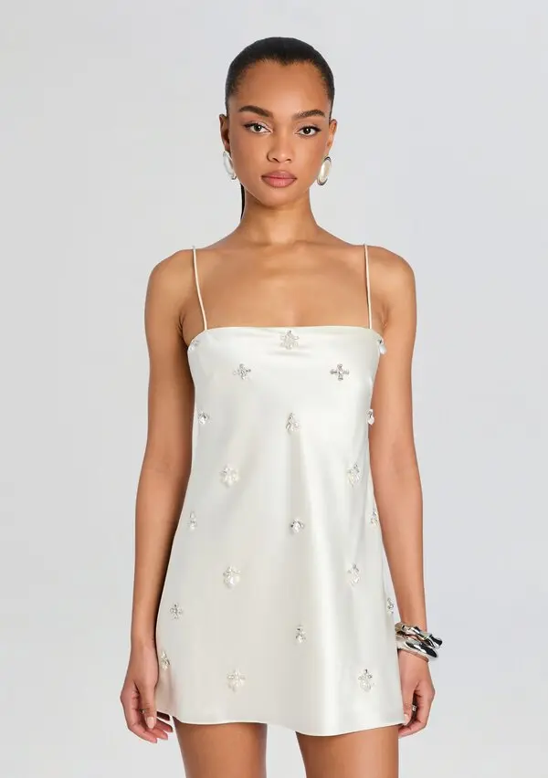 Retrofete Dotty Embellished Mini Dress