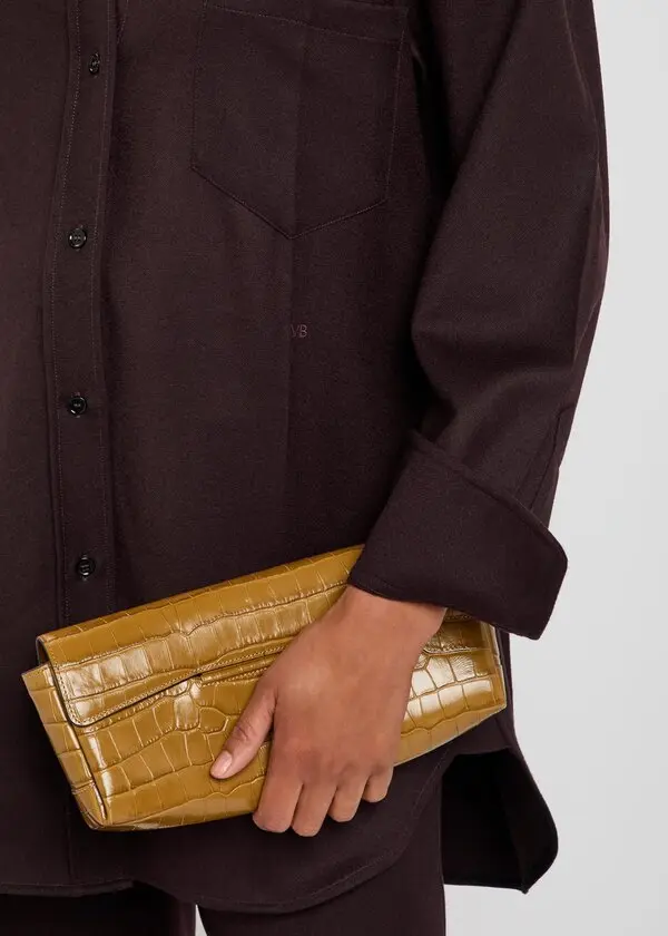 Victoria Beckham Oversized Wool Shirt - Bordeaux