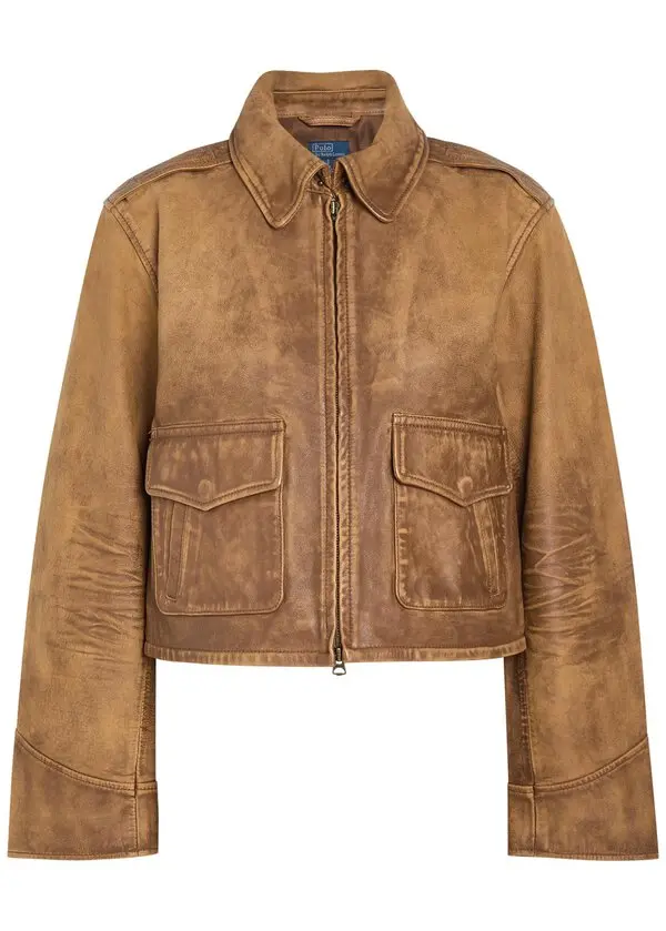Polo Ralph Lauren Leather Jacket - Light Brown