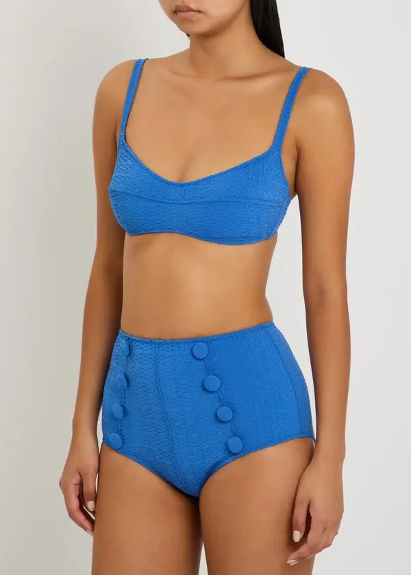 Lisa Marie Fernandez Textured Seersucker Bikini
