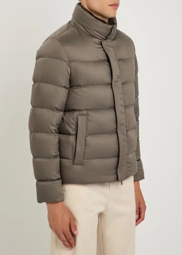 Herno Padded Fur-collar Shell Jacket