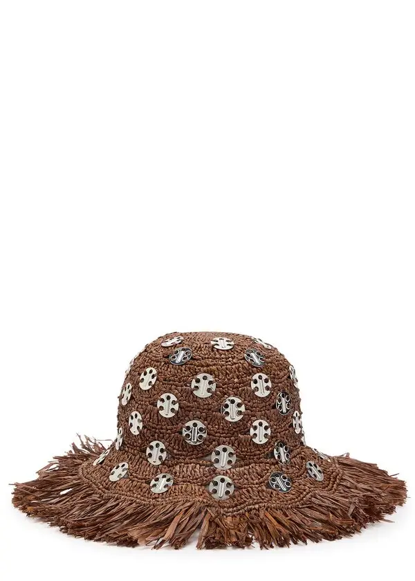 Rabanne 1969 Disc Raffia Sun Hat