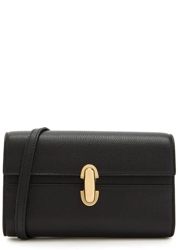 Savette Symmetry Grained Leather Mini Bag - Black