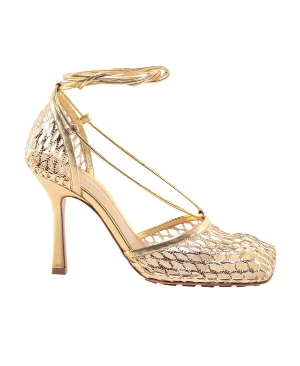 Bottega Veneta Stretch Lace-up Sandal - Nude