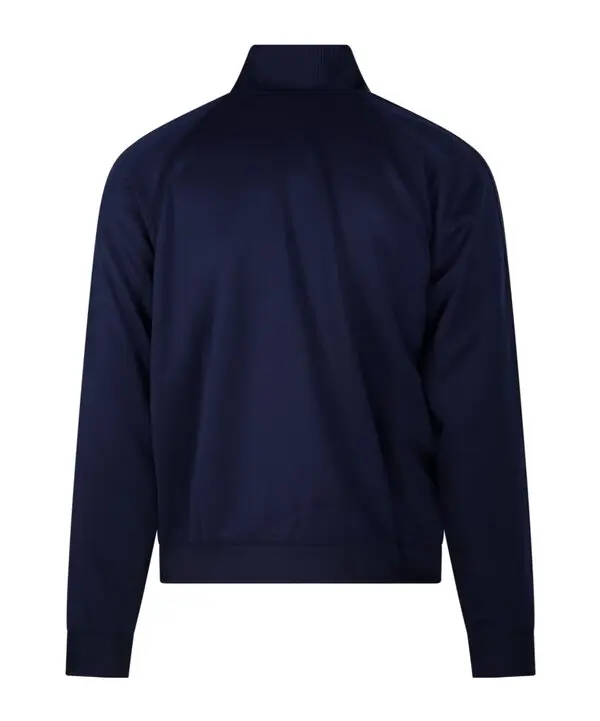 Dior Long-sleeved Zip-up Jacket With Logo Jacquard - Navy Blue