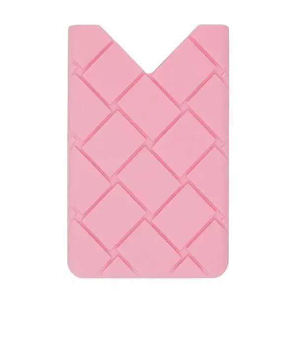 Bottega Veneta Logo Pattern Embossed Detail Card Bag - Pink