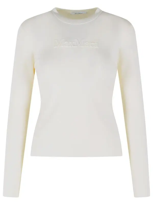 Max Mara Logo Embossed Crewneck Jumper - No