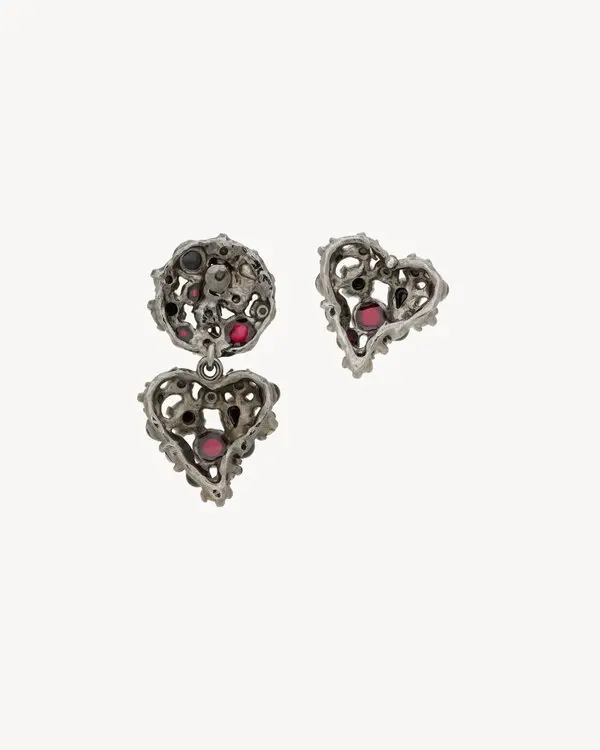 Saint Laurent Heart-shaped Earrings