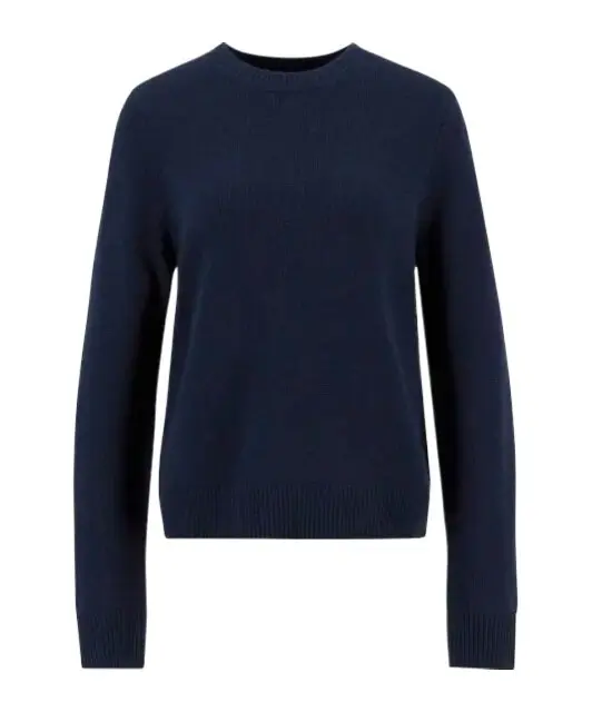 Barbour Woodhouse Ribbed Crew-neck Sweater - Navy Blue