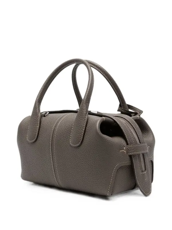 TOD'S Logo-patch Pebbled Tote Bag