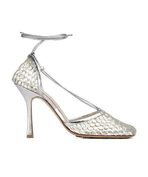 Bottega Veneta Stretch Metallized Mesh Pumps