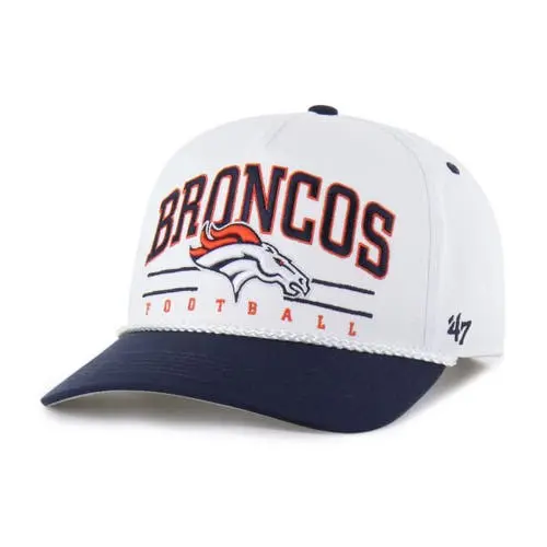 '47 Navy Denver Broncos Roscoe Two-toned Hitch Adjustable Hat - White
