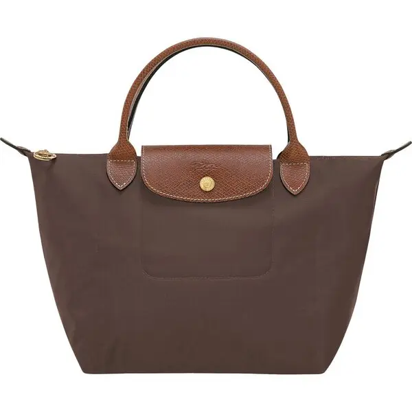 Longchamp Small Le Pliage Recycled Nylon Top Handle Bag - Mocha