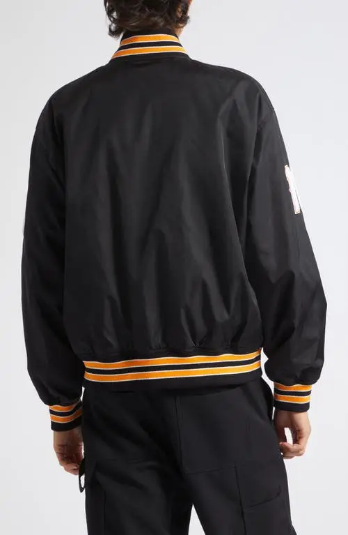 Balenciaga Oversized Nylon Varsity Bomber Jacket - 1000 Black