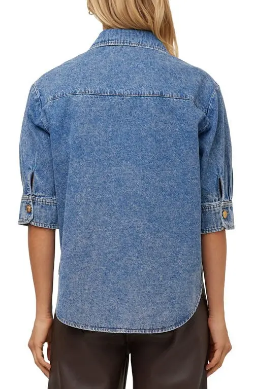 Fifteen Twenty Suri Elbow Sleeve Button Up Top