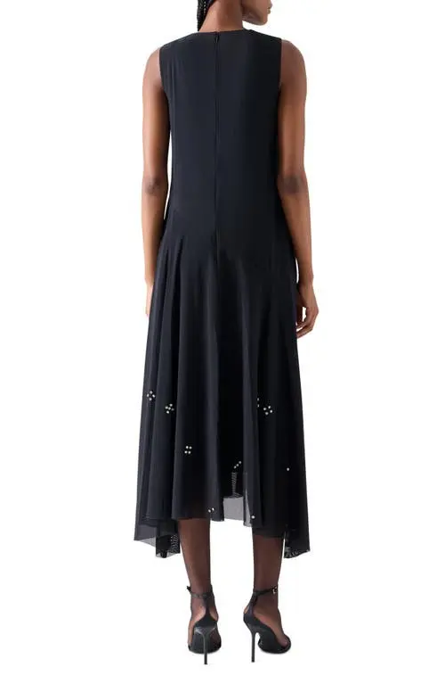 Akris Diamond Dice Mesh Midi Dress