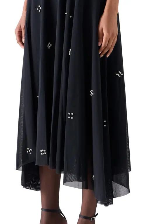 Akris Diamond Dice Mesh Midi Dress