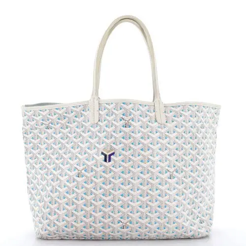 Goyard Saint Louis Tote Claire Voie Coated Canvas Pm - White