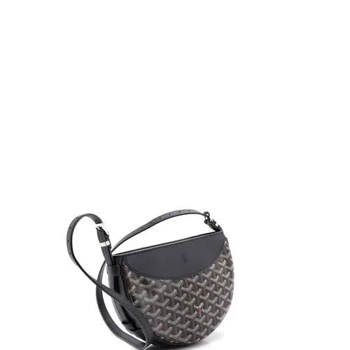 Goyard Hirondelle Shoulder Bag Coated Canvas And Leather - Black
