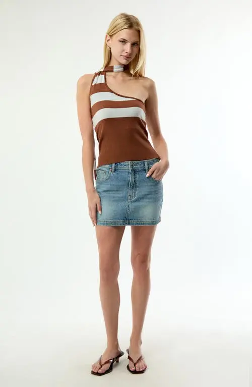 PACSUN Vanessa Scarf Knit Top - Brown