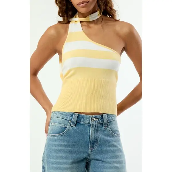 PACSUN Vanessa Scarf Knit Top - Yellow