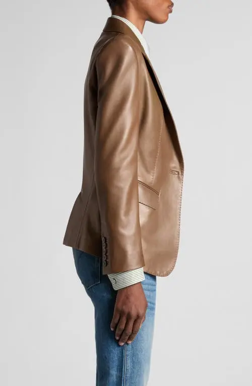 TOM FORD Guanteria Single Breasted Leather Blazer