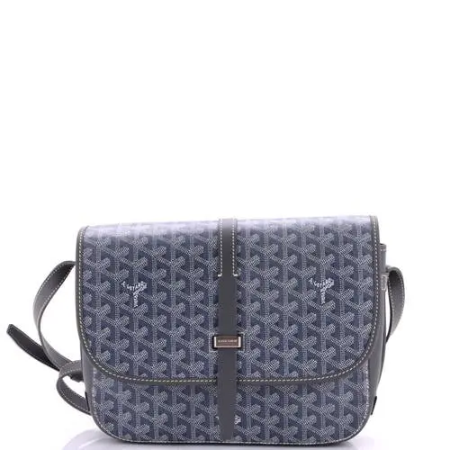 Goyard Belvedere Ii Messenger Bag Coated Canvas Mm - Grey