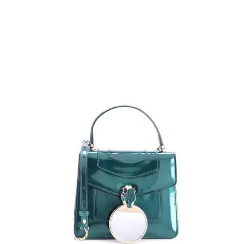BVLGARI Serpenti Top Handle Bag Patent Small