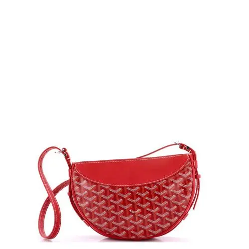 Goyard Hirondelle Shoulder Bag Coated Canvas And Leather - Red