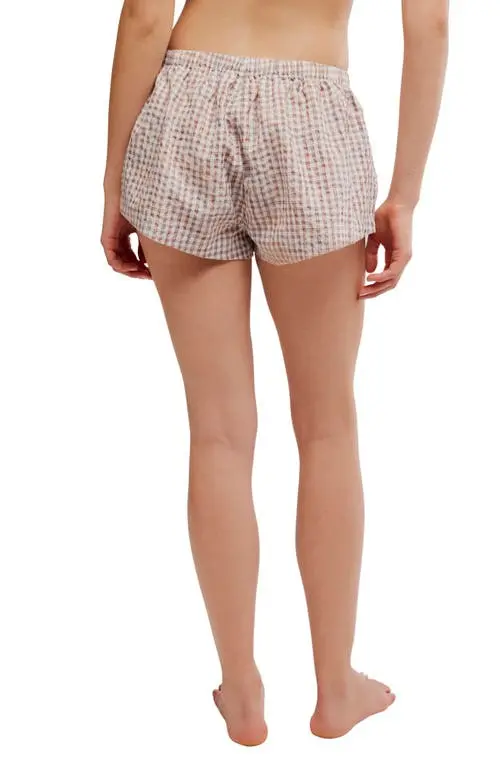 Free People Cross My Heart Boxer Shorts - Ivory Combo