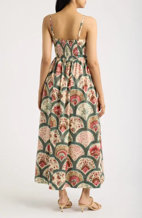 CECE DUPRAZ Sleeveless Printed Midi Dress