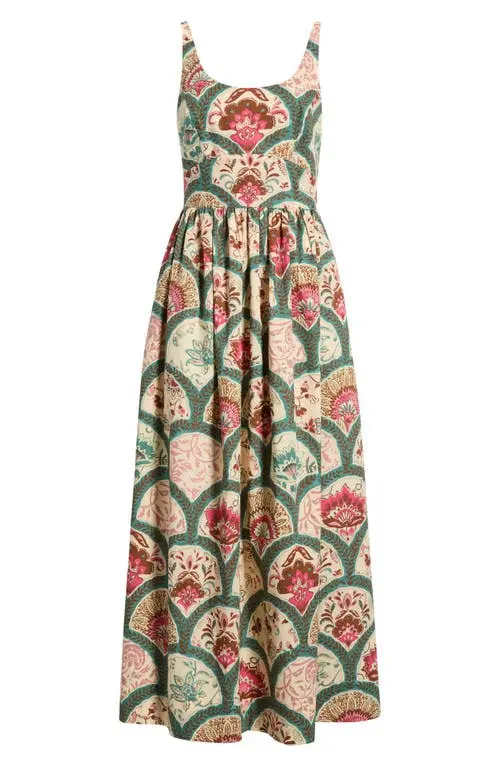CECE DUPRAZ Sleeveless Printed Midi Dress