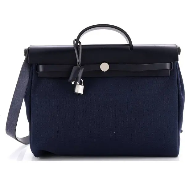Hermès Herbag Zip Leather And Toile 39