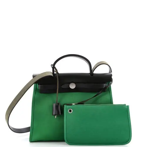 Hermès Herbag Zip Leather And Toile 31